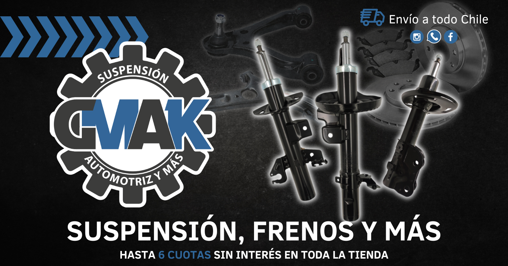 AMORTIGUADORES | CAZOLETAS | FRENOS | BANDEJAS Y MAS | GMAK SPA